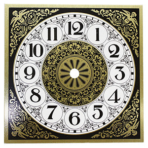 Clock Dials | 4 1/2" Brushed Brass Economy Square Dial — PERRIN