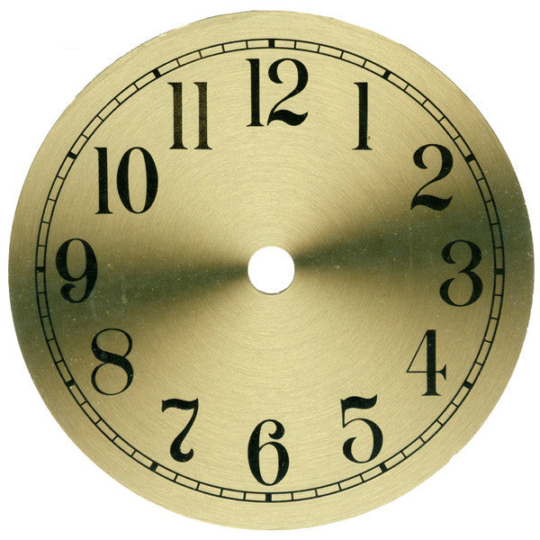 Brass Clock Dials | Brass Finished Dial 6" Arabic – Perrin Supply Ltd