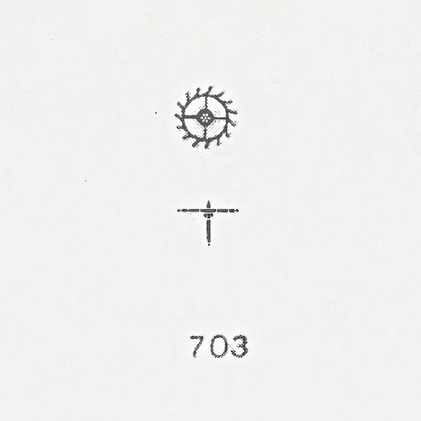 Jaeger LeCoultre® calibre # K490 escape wheel and pinion, pivoted, for ...