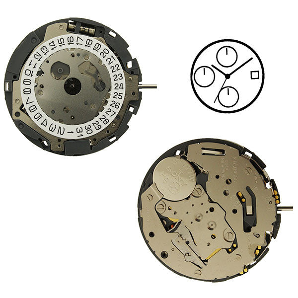 0S1A Miyota Watch Movement | Perrin Watch Movements – Perrin Supply Ltd